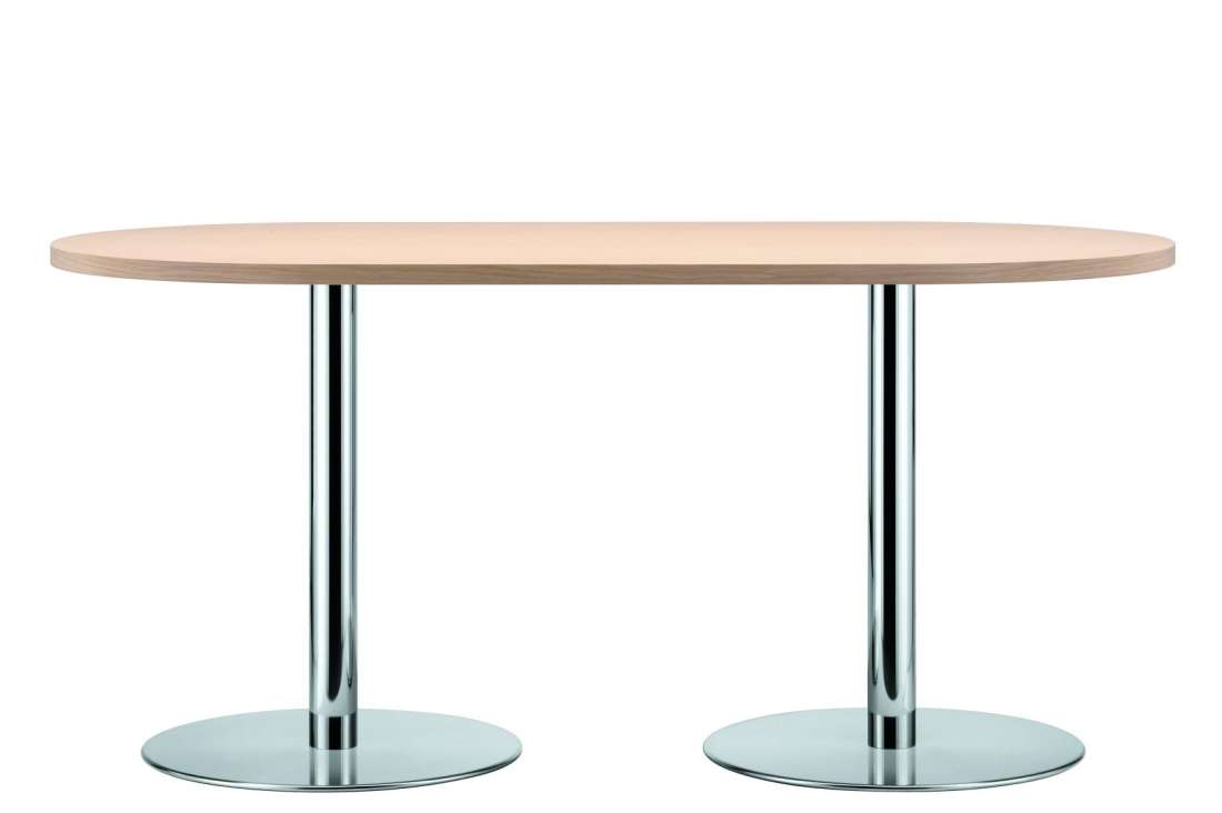 S 1124 Tisch mit zwei Zentralfüssen, oval by Thonet – Anliker Home